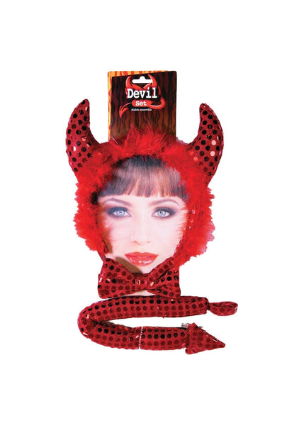 Red Devil Costume Accessory Kit - Halloween Costumes 4U - Accessories