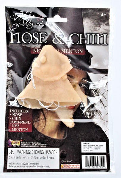 Witch Nose and Chin Set Costume Accessory - Halloween Costumes 4U ...
