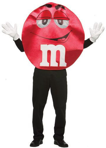 Adults Red Deluxe M&Ms Costume - Halloween Costumes 4U - Adult Costumes
